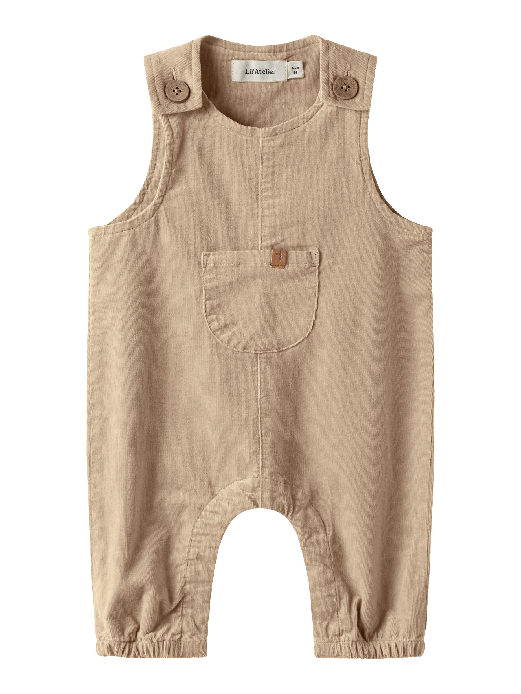 ØKOLOGISK BOMULD OVERALLS - Baby 56-86 | Dreng | Brun | Lil' Atelier ...