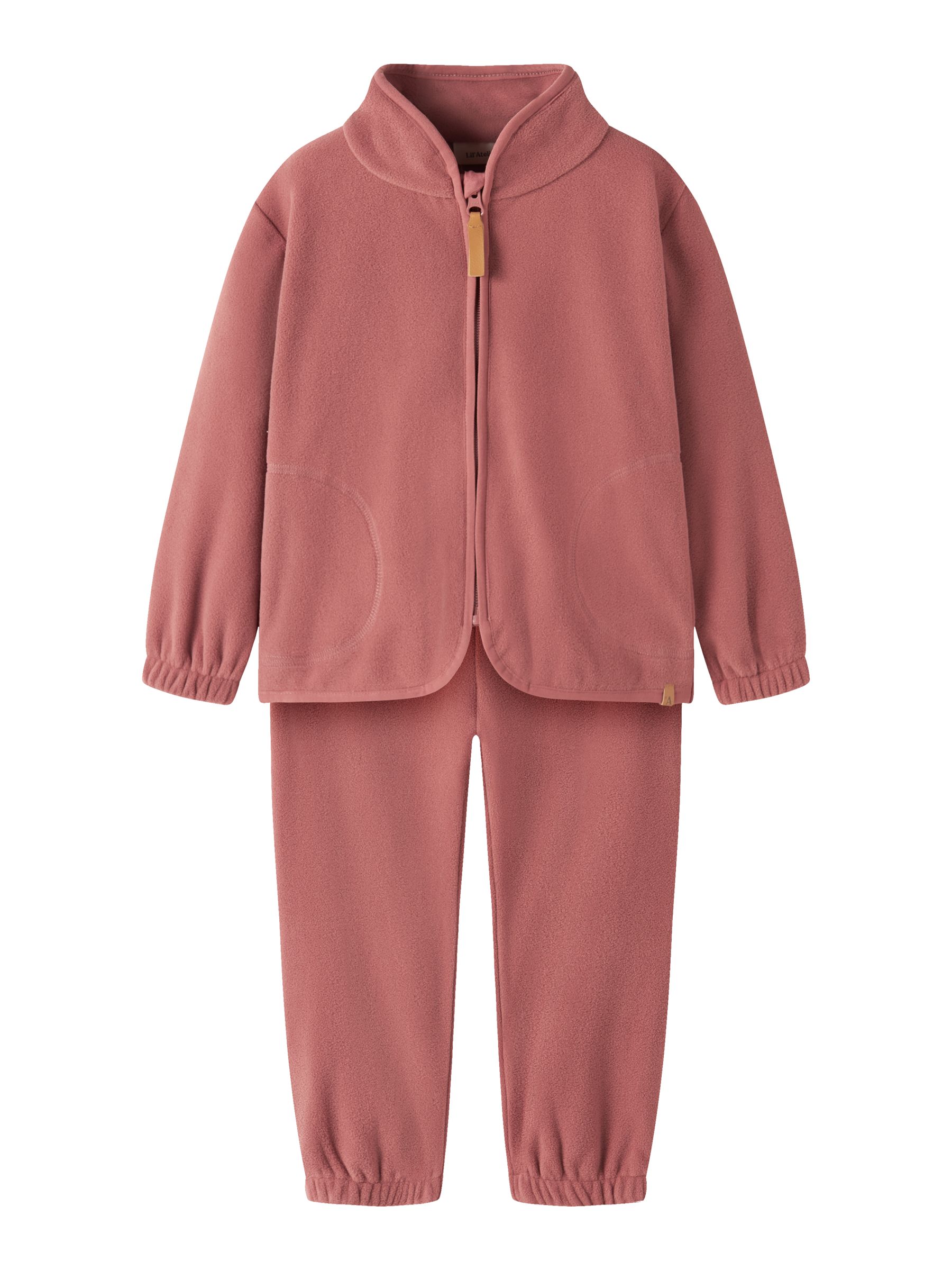 LANGÆRMET FLEECESÆT - Mini 92-128 | Pige | Pink | Lil' Atelier® Danmark